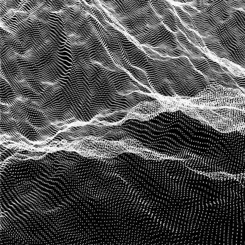 Wavy Grid Background. 3d Abstract Vector Illustration. Texture ...