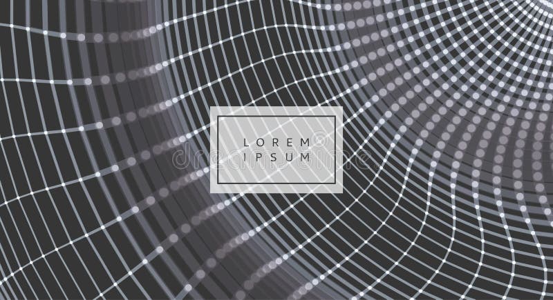 Wavy Grid Background. 3d Abstract Vector Illustration Stock Vector ...