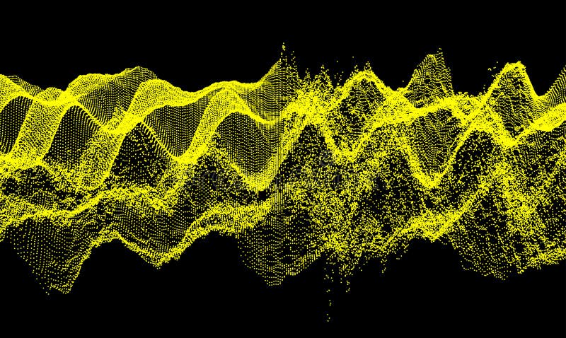 Wavy Grid Background. 3d Abstract Vector Illustration. Stock Vector ...