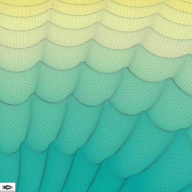 Wavy Grid Background. Mosaic Stock Vector - Illustration of design ...