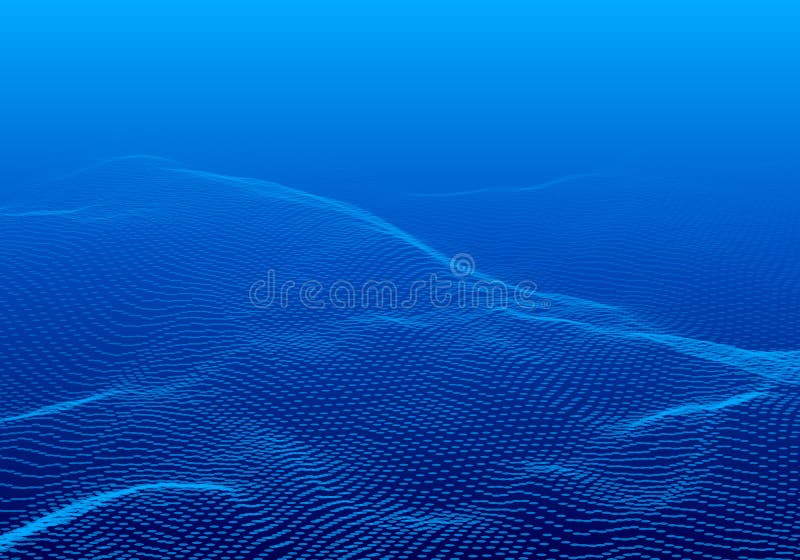 Wavy Grid of Dots. Abstract Vector Background Stock Vector ...