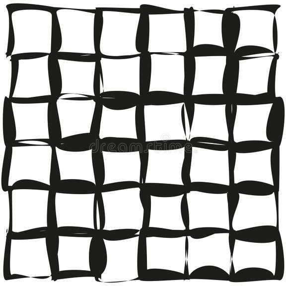 Wavy Grid Icon. Distorted Square Shape. Abstract Line Figure. Vector ...