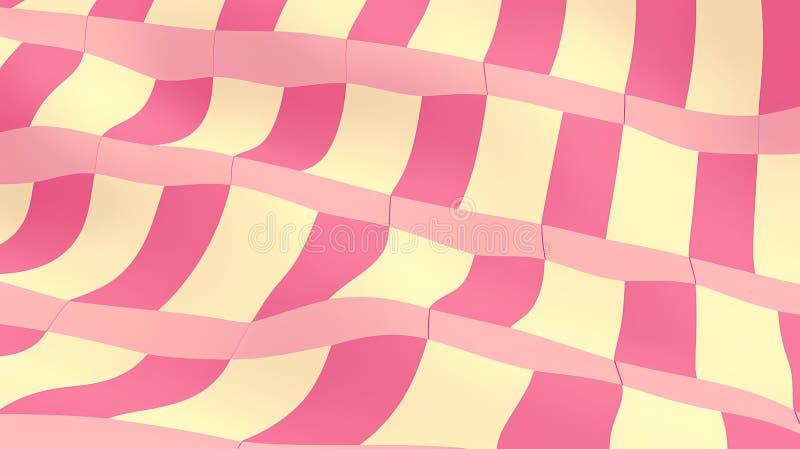 Wavy Grid Illusion in Pink Hues Stock Illustration - Illustration of ...