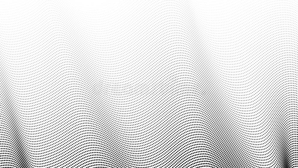 Wavy Halftone Pattern with Disappearing Effect. Abstract Modern Pattern Stock Vector ...