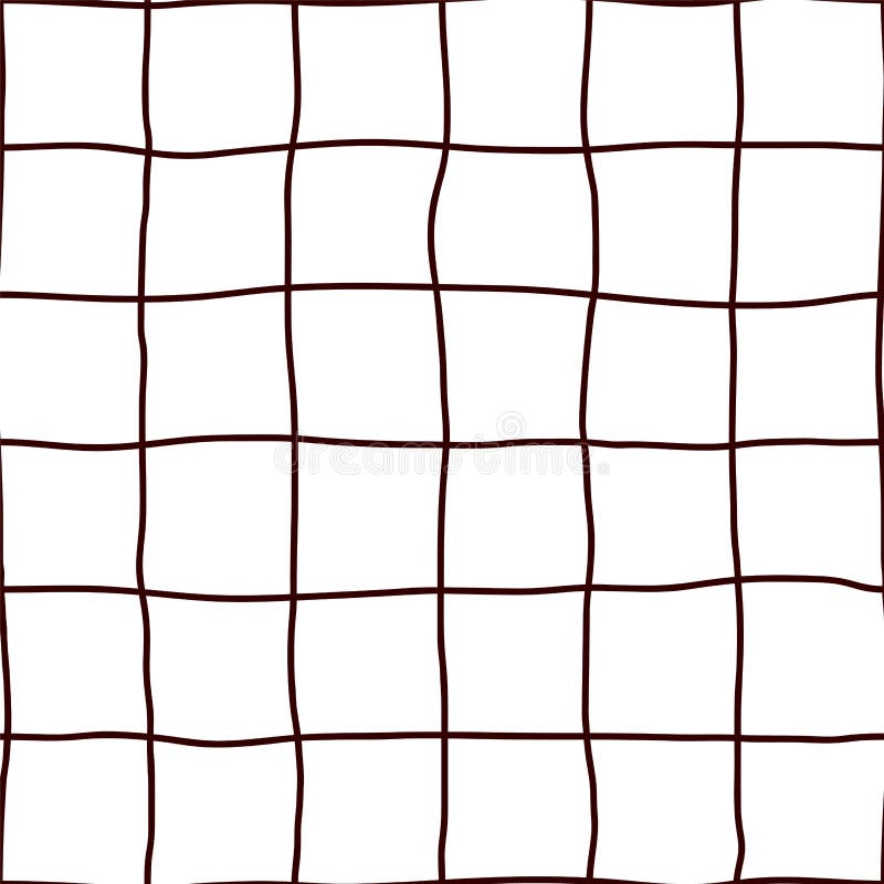 Wavy Hand Drawn Lines Square Grid Stock Vector - Illustration of ...