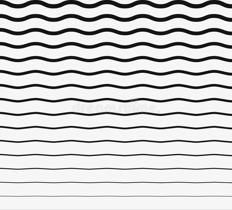 Wavy Horizontal Lines. Vector Illustration, Flat Design Stock ...