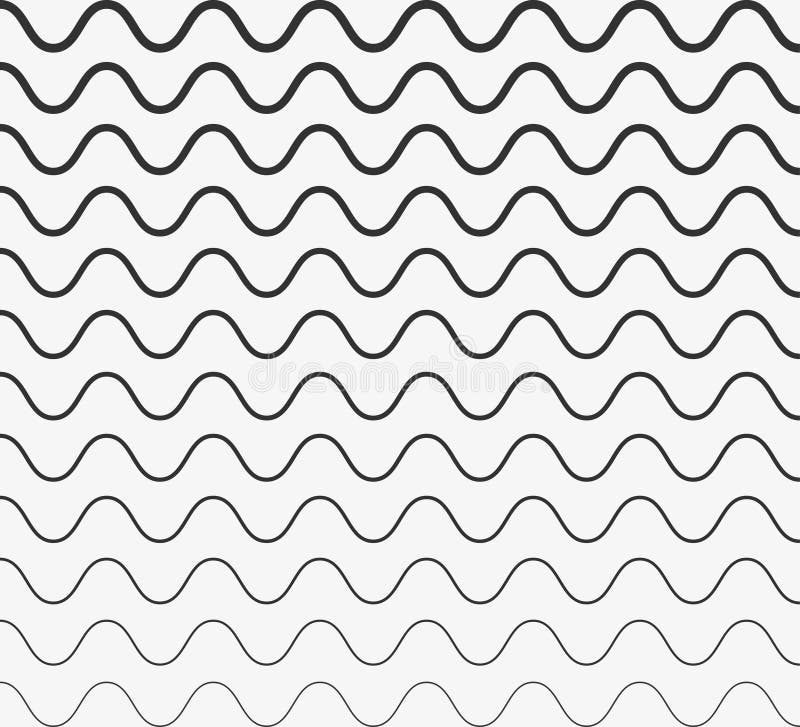 Wavy Horizontal Lines. Vector Illustration, Flat Design Stock ...