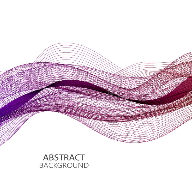 Horizontal Purple Lines Transparent Waves on a White Background Stock ...