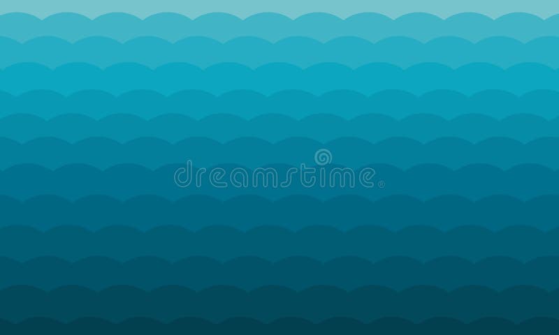 Wavy Sea Vector Background with a Transition from Blue To Cyan Stock ...