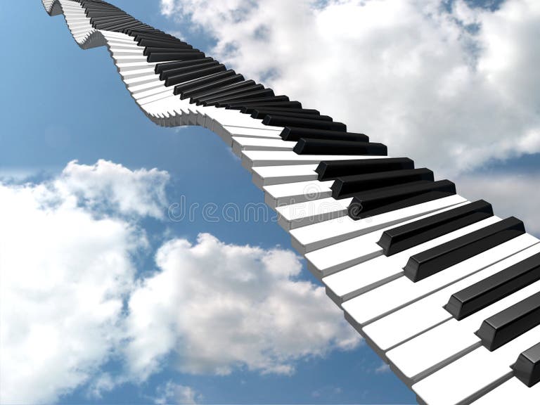 Wavy keyborad stock illustration. Illustration of fingerboard - 482055