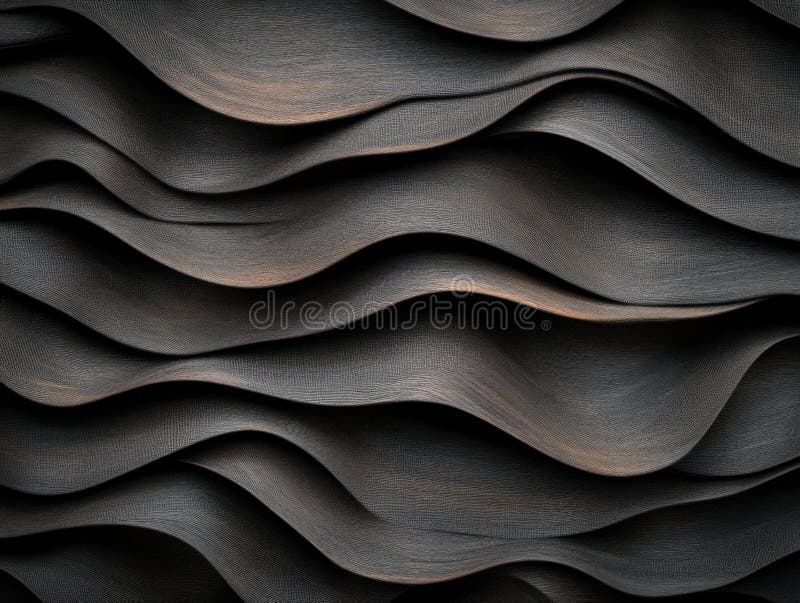 Wavy Layered Abstract 3D Surface in Grayscale Modern Texture Background ...