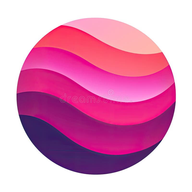 Wavy Layers in Round Abstract Shape. Stock Image - Illustration of ...