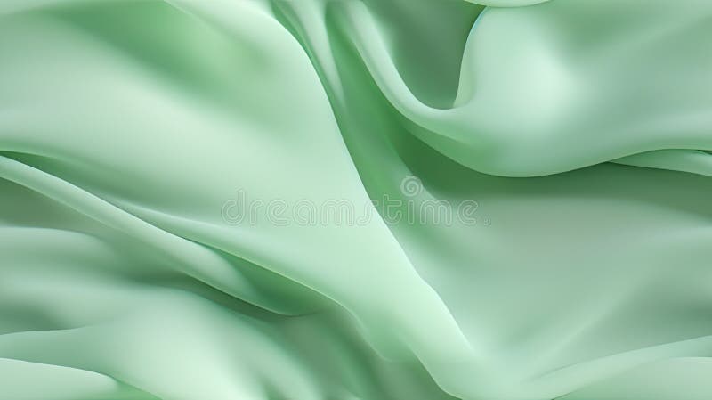 Wavy Light Green Crepe Chiffon Elegantly Folded, Highlighting the ...