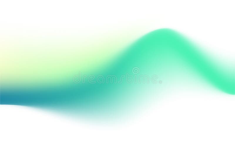 Wavy Line from Color - Green and Sea Wave Color. Gradient Vector Mesh ...