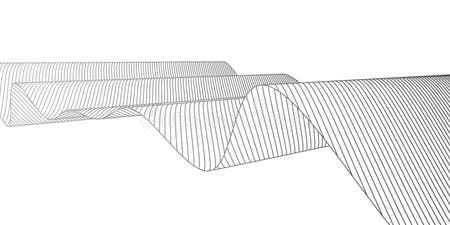 Wavy Line Drawing . Abstract White Background from Lines. Design ...