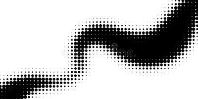 Wavy Line Halftone Pattern on White Stock Vector - Illustration of ...