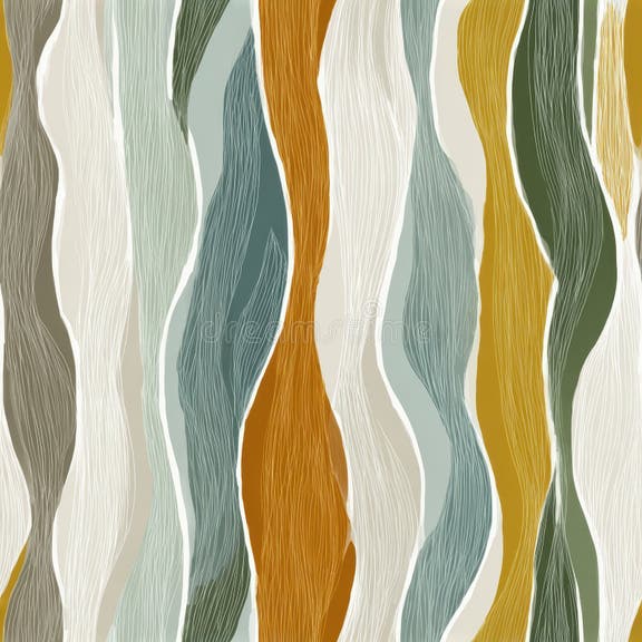 Wavy Line Patterns with Earthy Tones for Backgrounds and Textiles Stock ...