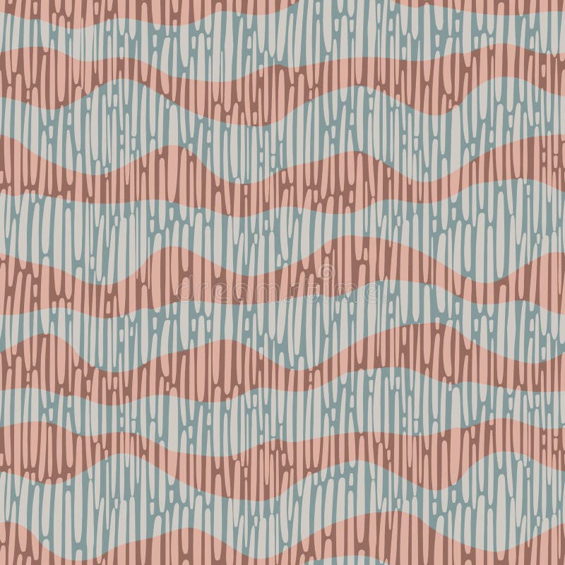 Wavy Line Seamless Vector Pattern Background. Horizontal Linear ...