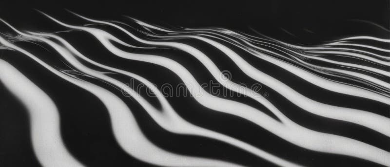 Wavy Line Texture Overlay with Smooth Curves Against a Black Background ...