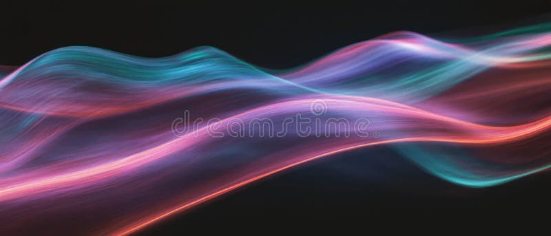 Wavy Line Texture with Smooth Curves and Flowing Patterns on Black ...