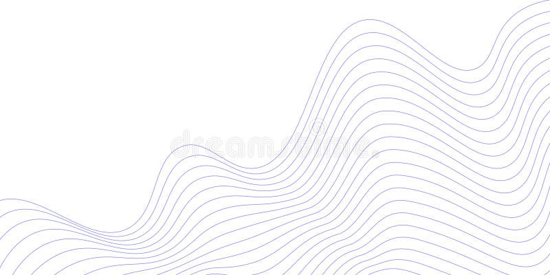 Wavy Lines Abstract Futuristic Tech Background. Vector Digital Banner ...