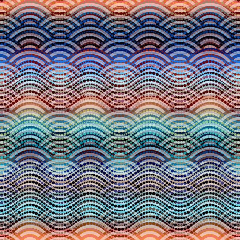 Wavy lines of dots stock vector. Illustration of strips - 64274638