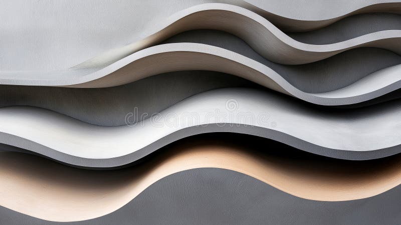 Wavy Lines Form an Abstract Architectural Detail, Creating a Modern and ...
