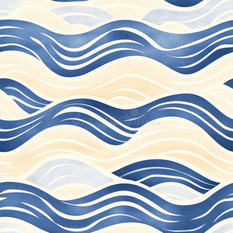Wavy Lines Form a Seamless, Nature-inspired Japanese Pattern Ideal for ...