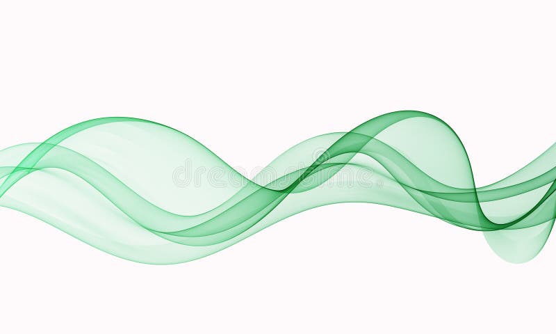 Wavy Lines Form a Wave Flow. Abstract Design Element. Green Wave. Stock ...