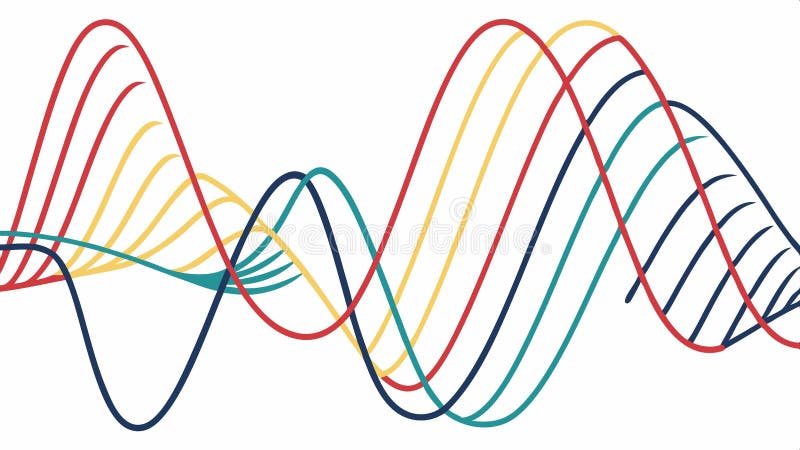 Wavy Lines Graph, Data Visualization and Chart Vector Design Generative AI Stock Vector ...