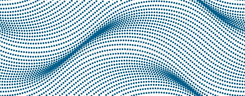 Wavy Lines Make with Dots Vector Seamless Pattern. Stock Vector ...