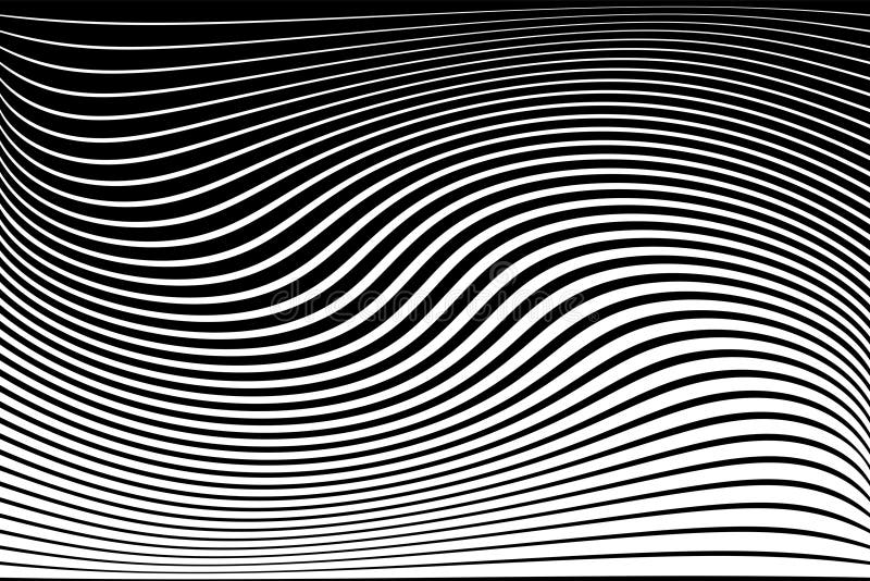 Wavy Lines Pattern with 3D Illusion and Twisting Movement Effect Stock ...