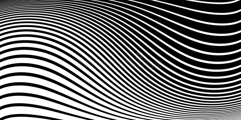 Wavy Lines Pattern with 3D Illusion and Twisting Movement Effect Stock ...