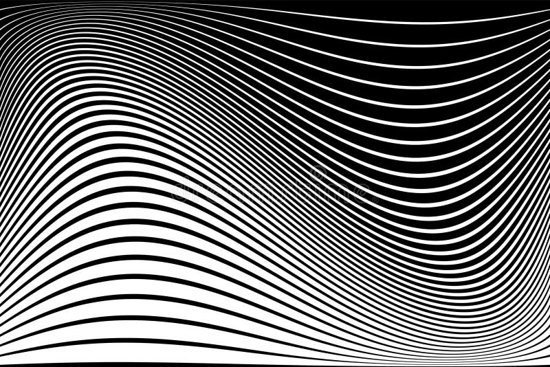 Wavy Lines Pattern with 3D Illusion and Twisting Movement Effect Stock ...