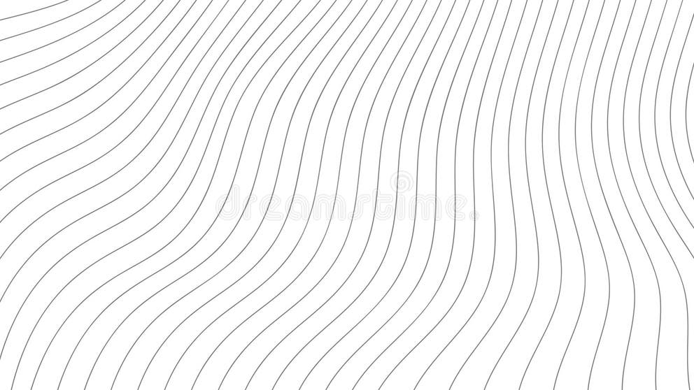 Wavy Lines Pattern. Minimalistic Abstract Background with Optical ...