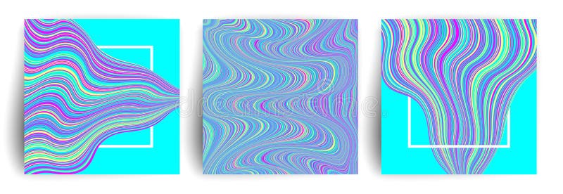 Wavy Lines Posters. Fluid Colorful Design Template. Abstract Cover ...