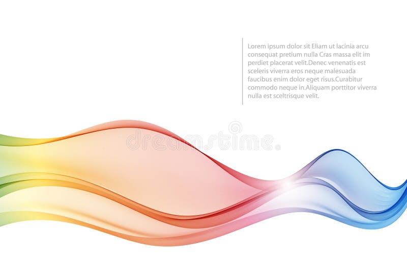 Rainbow Wavy Lines on a Transparent Background, Spectrum Wave Color ...