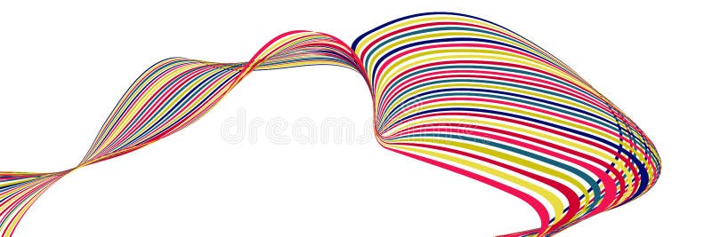 Wavy Lines or Ribbons. Multicolored Striped Gradient. Creative Unusual ...