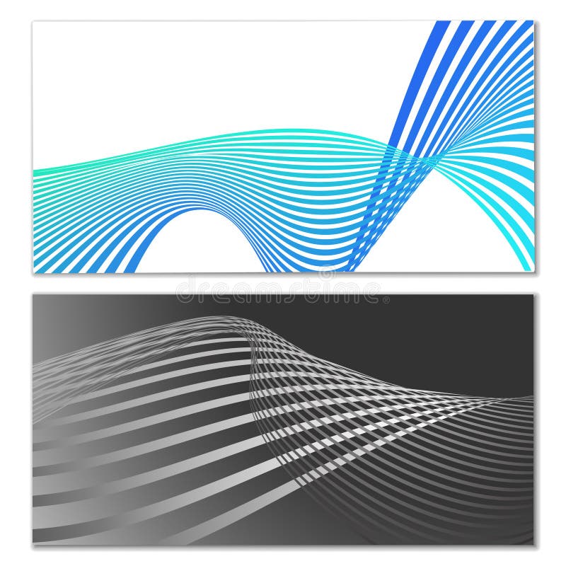 Wavy Lines or Ribbons. Multicolored Striped Gradient. Creative Unusual ...