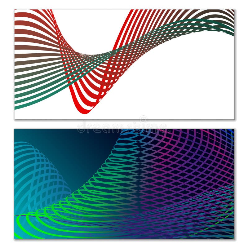 Wavy Lines or Ribbons. Multicolored Striped Gradient. Creative Unusual ...