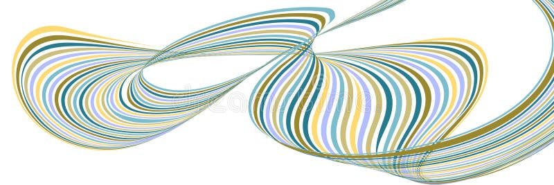 Wavy Lines or Ribbons. Multicolored Striped Gradient. Creative Unusual ...