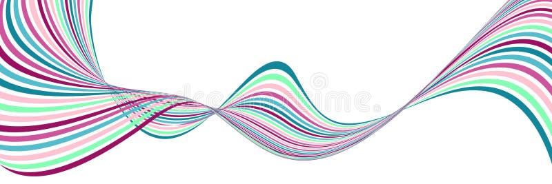 Wavy Lines or Ribbons. Multicolored Striped Gradient. Creative Unusual ...