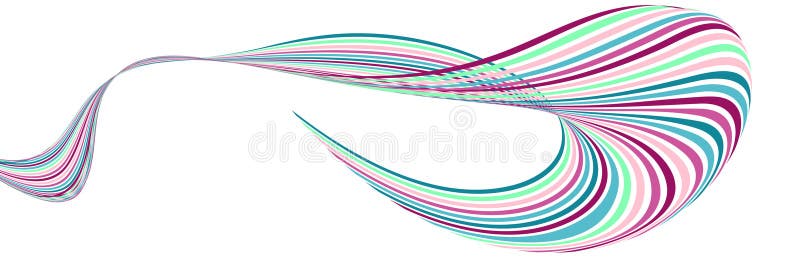 Wavy Lines or Ribbons. Multicolored Striped Gradient. Creative Unusual ...