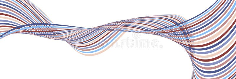 Wavy Lines or Ribbons. Multicolored Striped Gradient. Creative Unusual ...
