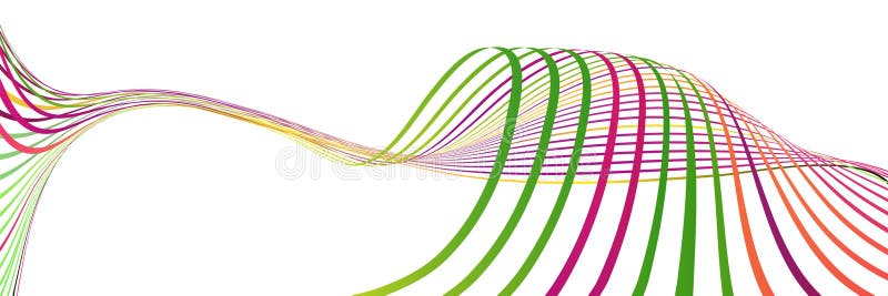 Wavy Lines or Ribbons. Multicolored Striped Gradient. Creative Unusual ...