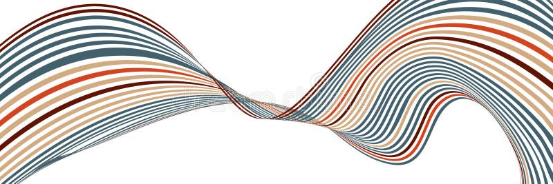 Wavy Lines or Ribbons. Multicolored Striped Gradient. Creative Unusual ...