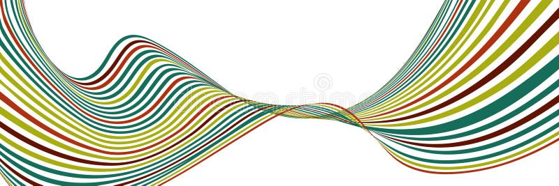 Wavy Lines or Ribbons. Multicolored Striped Gradient. Creative Unusual ...