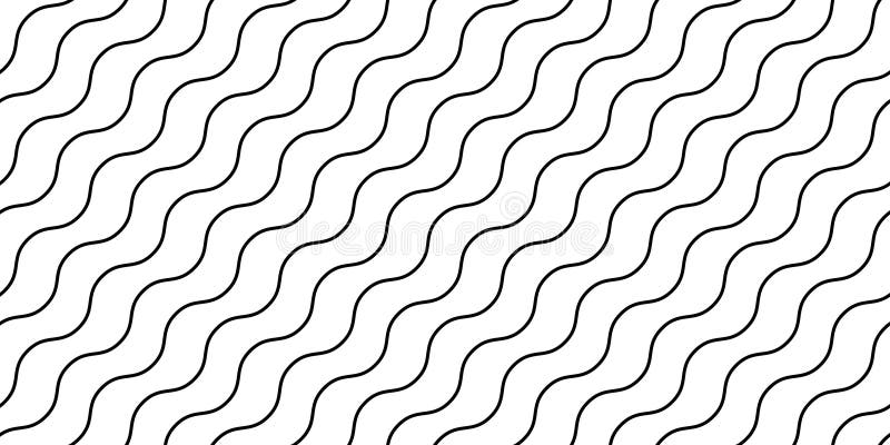 Wavy Lines Seamless Pattern. Undulate Stripes Repeating Background ...