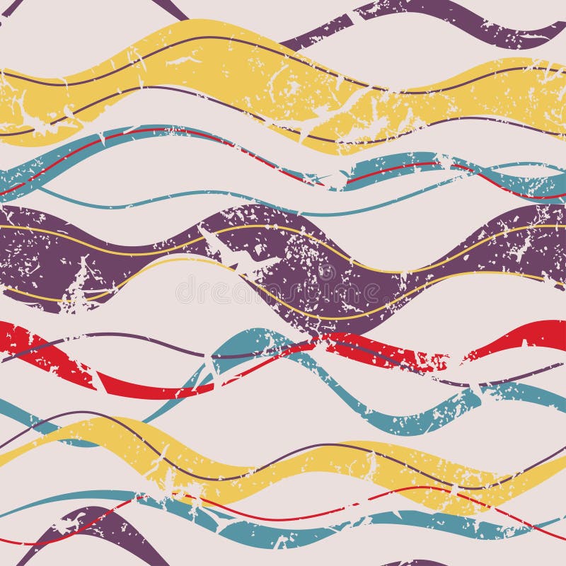 Wavy Lines. Seamless Vector Pattern Stock Vector - Illustration of ...