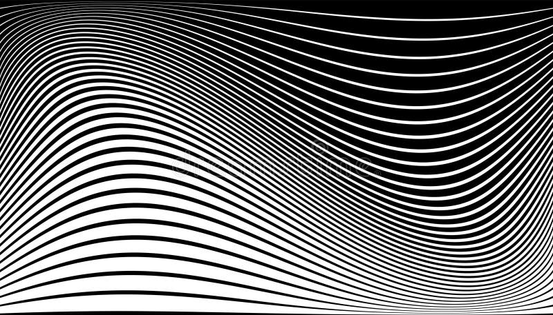 Wavy Lines Textured Background with 3D Illusion and Twisting Movement ...